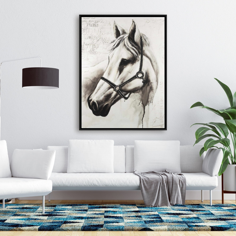 Begin Edition International Inc. Flicka the white horse - 36"x48 ...