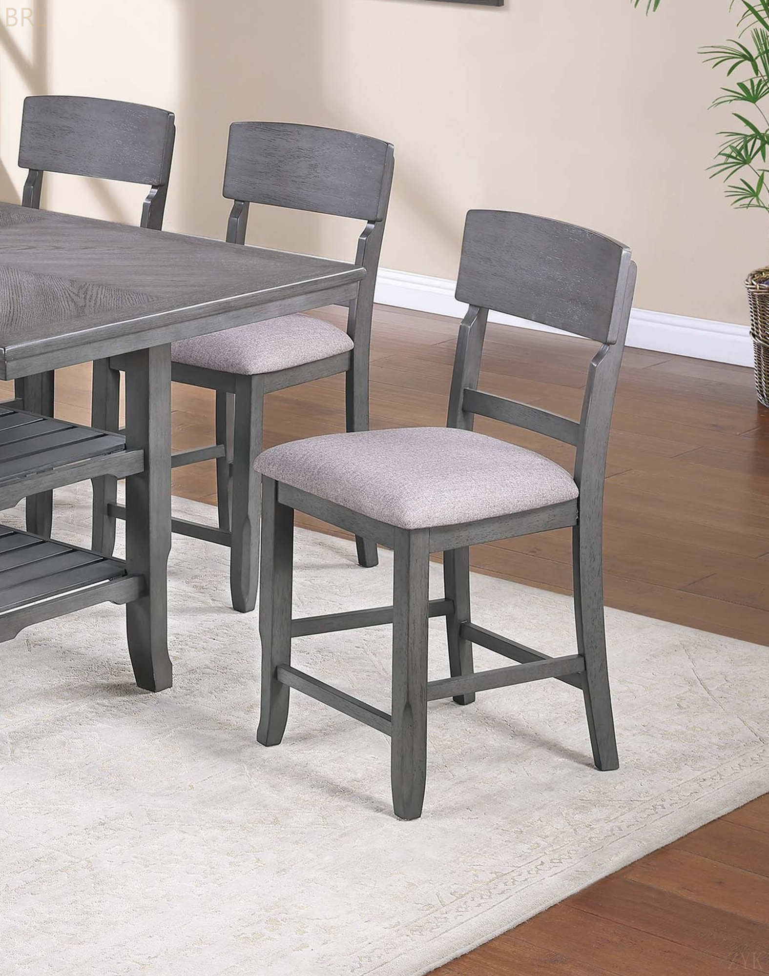 August Grove High Chairs Modern Ladder Back Design Set Of 2Pc. Dining ...