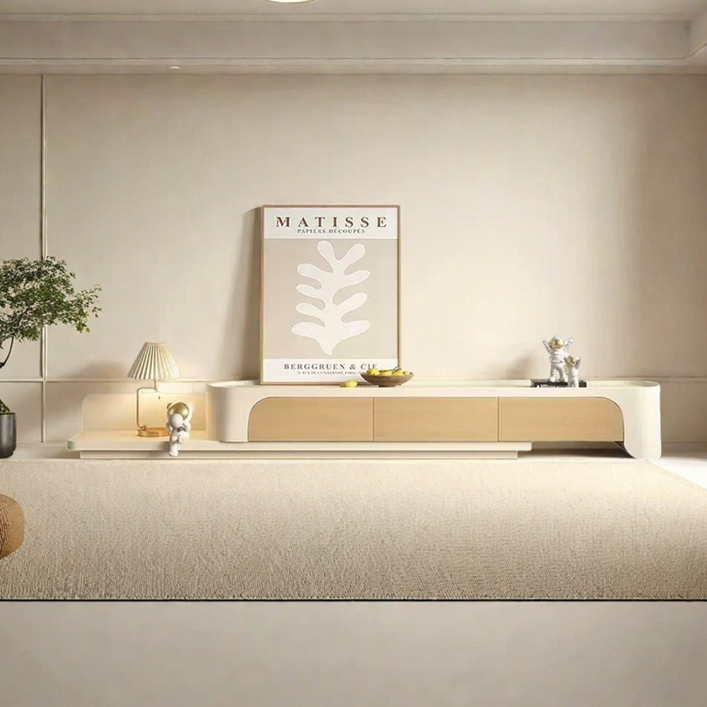 Hokku Designs Cream Style Expandable TV Stand - Wayfair Canada