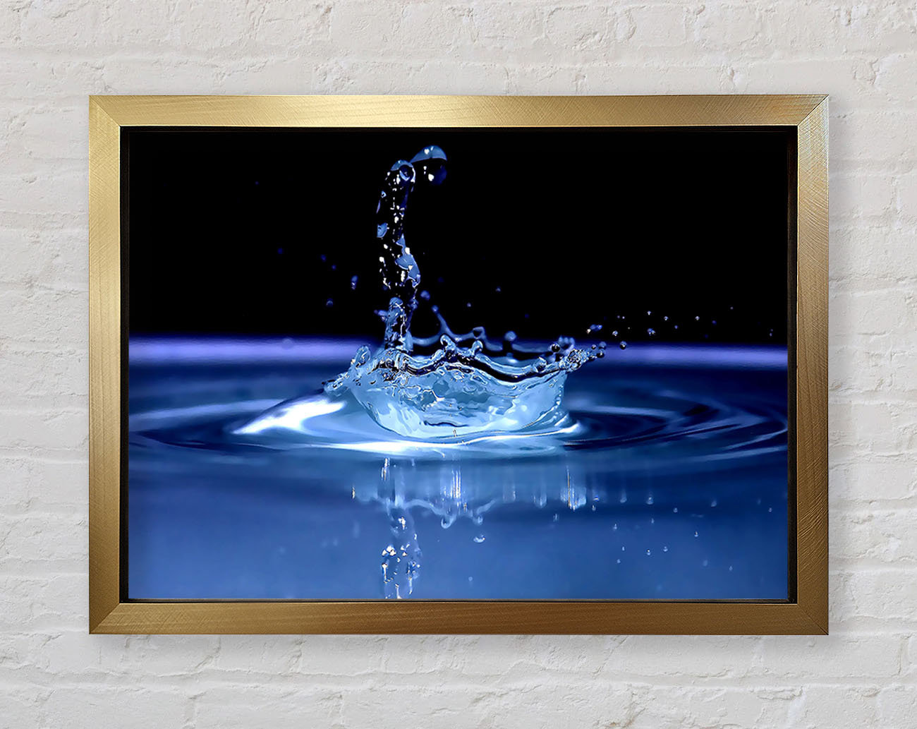 Ivy Bronx Water Splash Delight Blue Framed Print Wall Art | Wayfair.co.uk