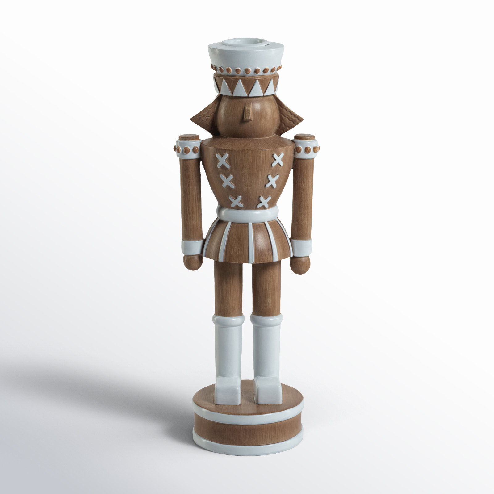 Birch Lane™ Fernie 9.75" Tall Nutcracker at Halt Taper Candle Holder ...