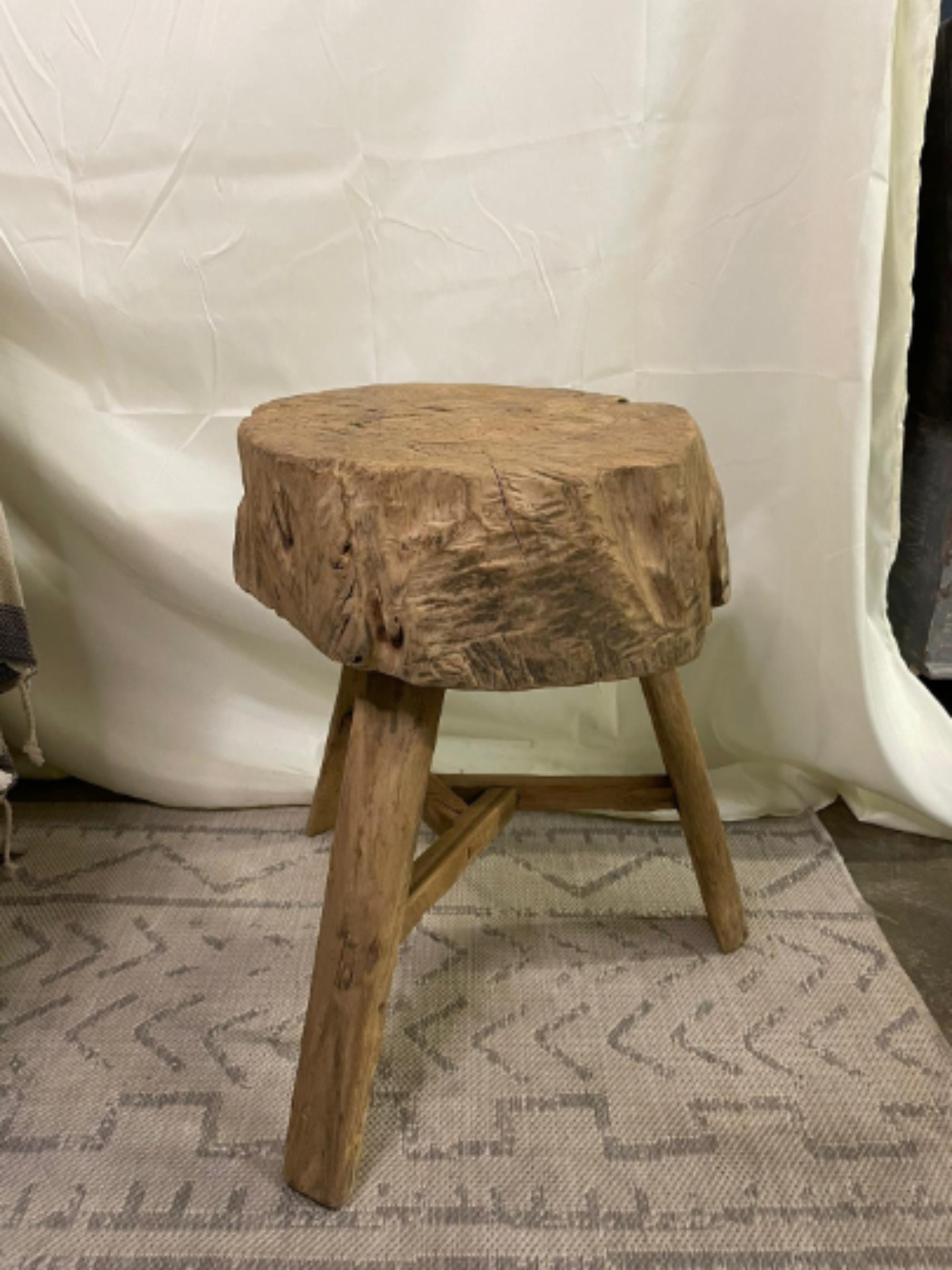 Loon Peak® Durie Solid Wood Accent Stool | Wayfair
