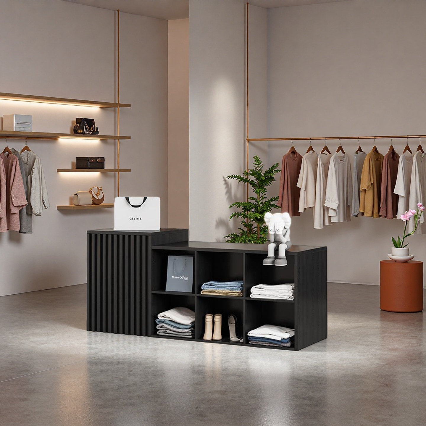 Rebrilliant Two-sided display table in the clothing store - Wayfair Canada