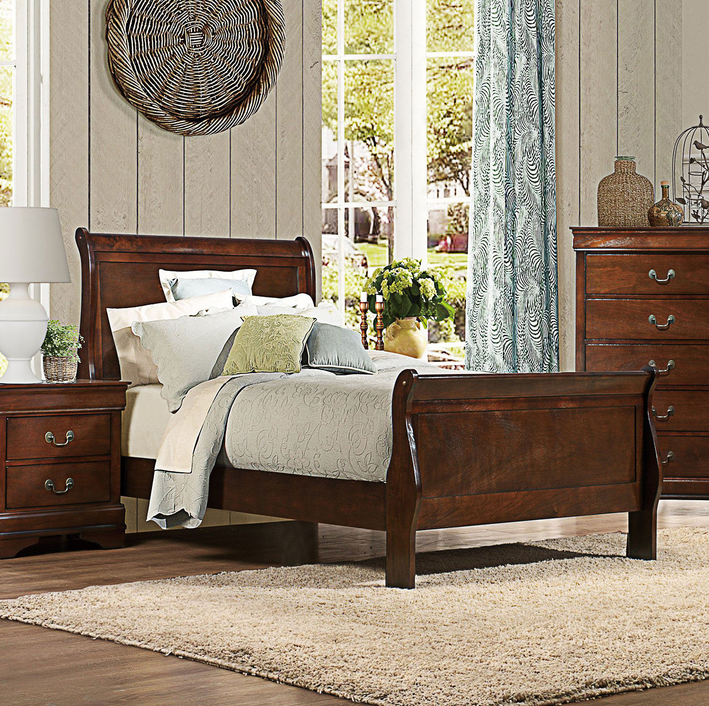 Alcott Hill® Modern & Contemporary Traditional Design Sleigh Bed, Bed ...