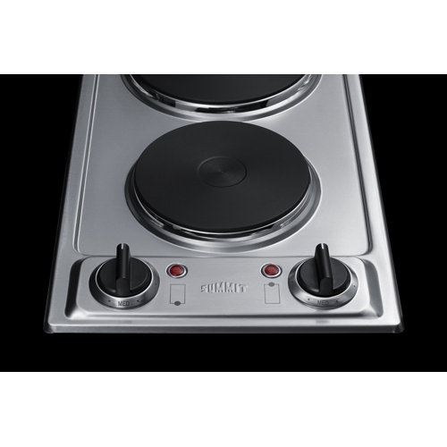 Summit Appliance Stainless Steel Electric 2 Burner Cooktop | Wayfair