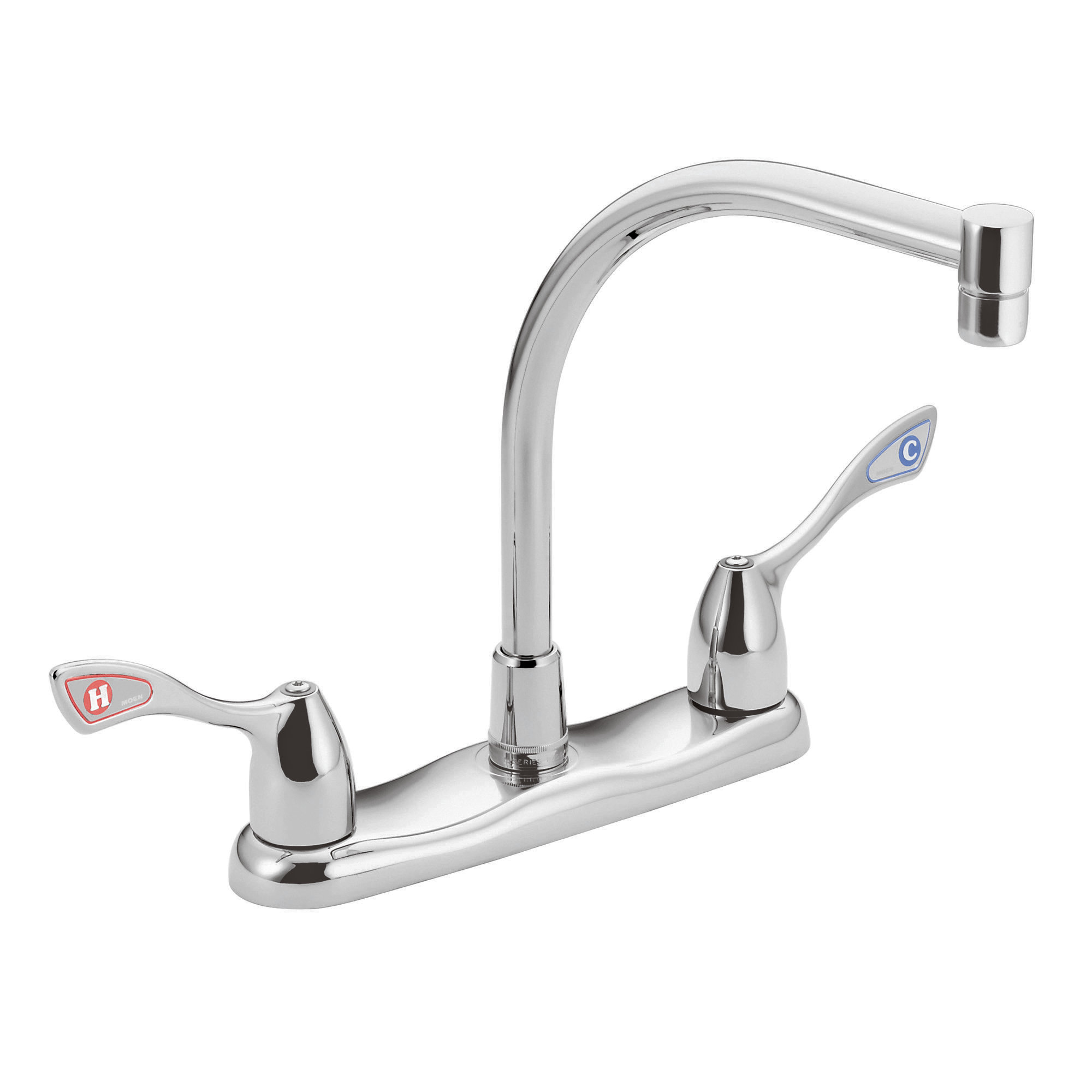 Moen M-Bition Double Handle Kitchen Faucet "& Reviews" | Wayfair