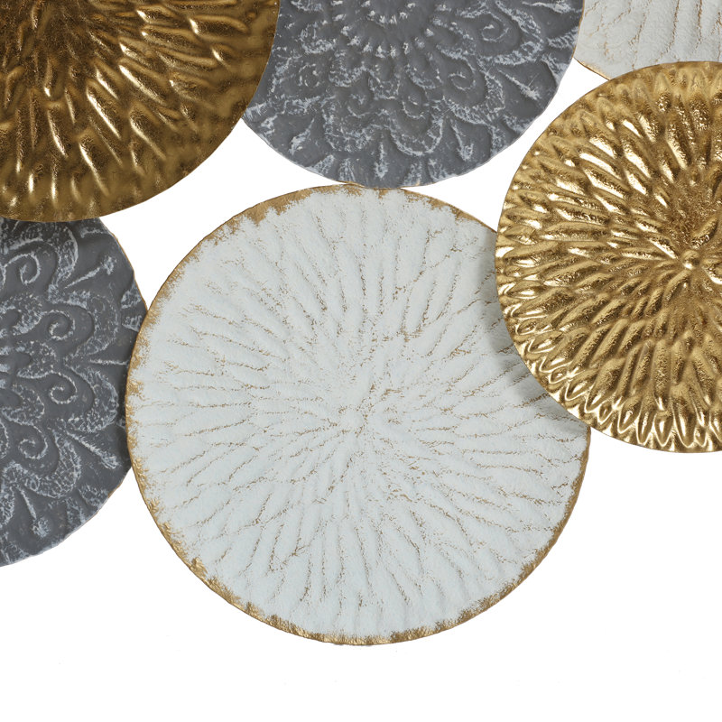 Willa Arlo™ Interiors Gold Modern Abstract Wall Decor on Metal ...