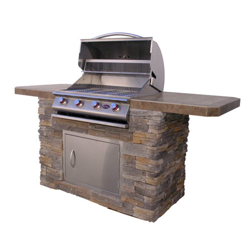Cal Flame 87.875'' 2 BBQ Grill Island with 4 - Burner Grill | Wayfair