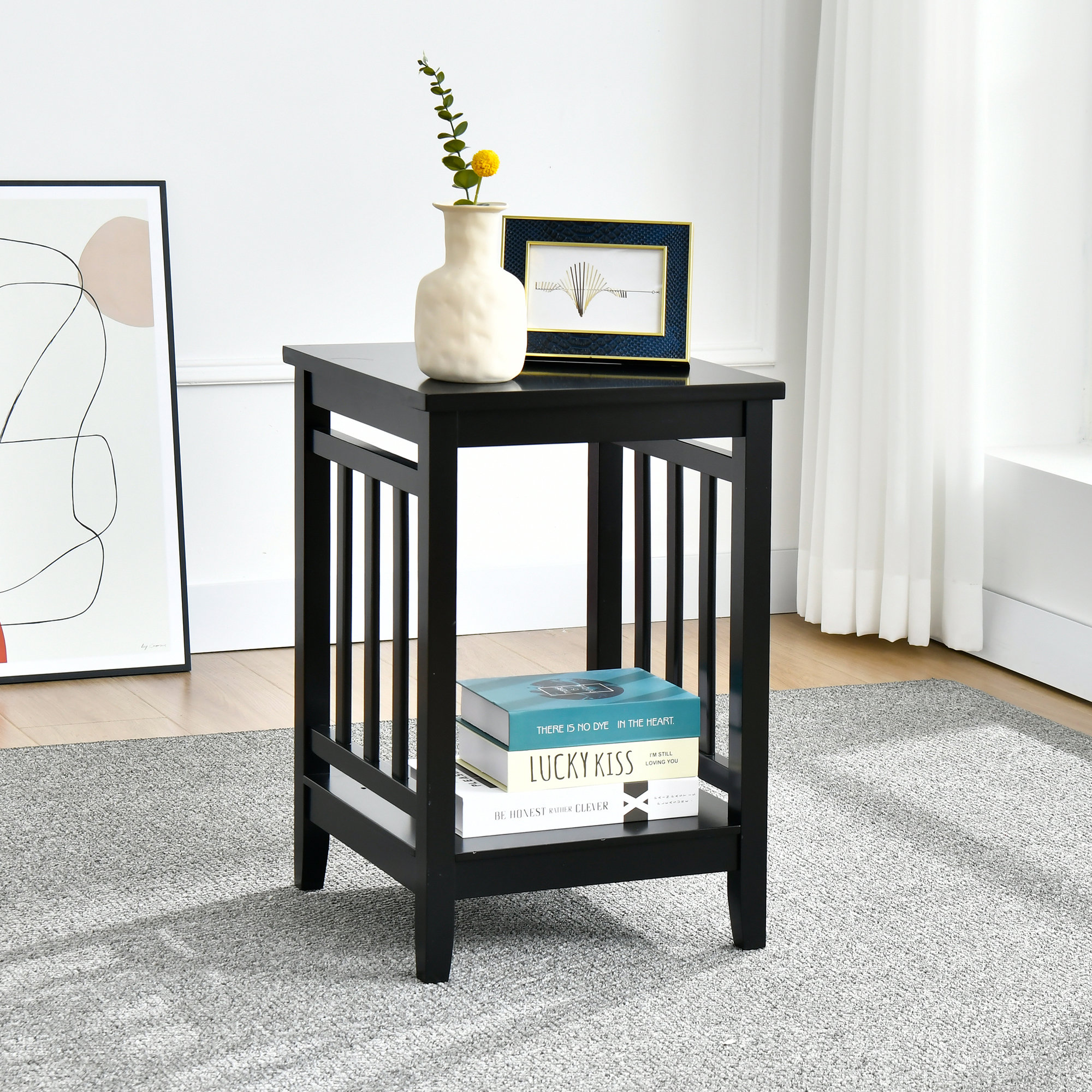 Red Barrel Studio® Solid Wood End Table with Storage & Reviews | Wayfair