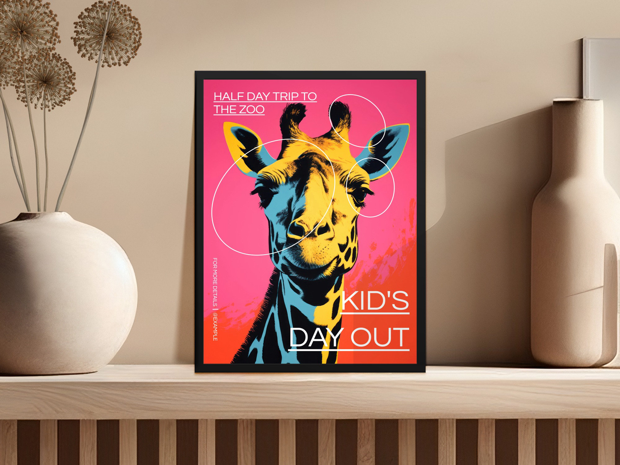 Brayden Studio Zoo Trip Kid's Day Out Giraffe Graphic Illustration ...