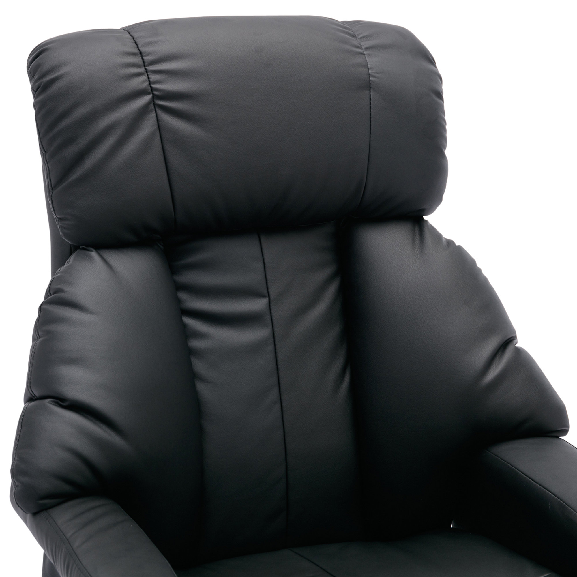 Hokku Designs Quintarius Faux Leather Recliner with Ottoman | Wayfair