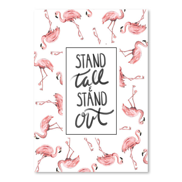 Bay Isle Home Stand Tall and Stand out Flamingo Typography by Jetty ...