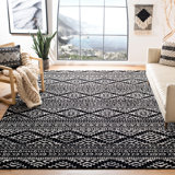 Black Geometric Area Rugs You'll Love | Wayfair