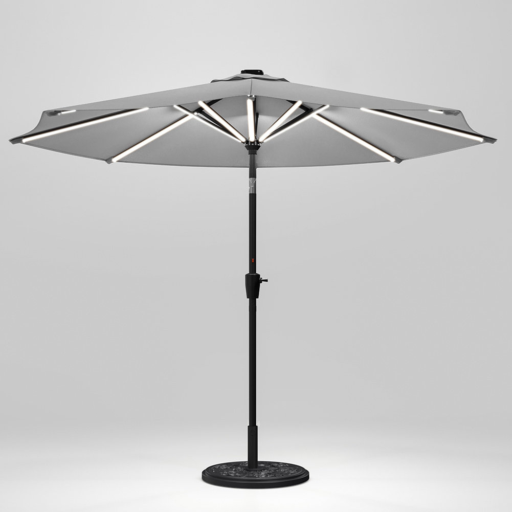 Garten Living Aison 3m Traditional Parasol with LED Light | Wayfair.co.uk
