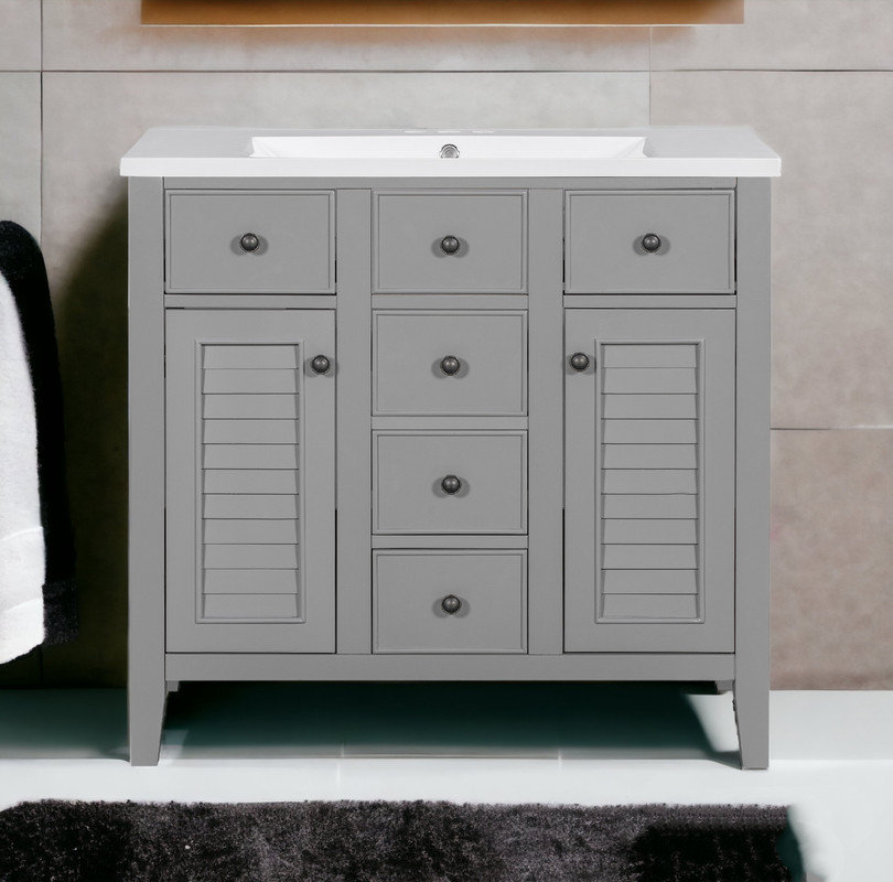 Winston Porter Tavit 35 95 Free Standing Single Bathroom Vanity With