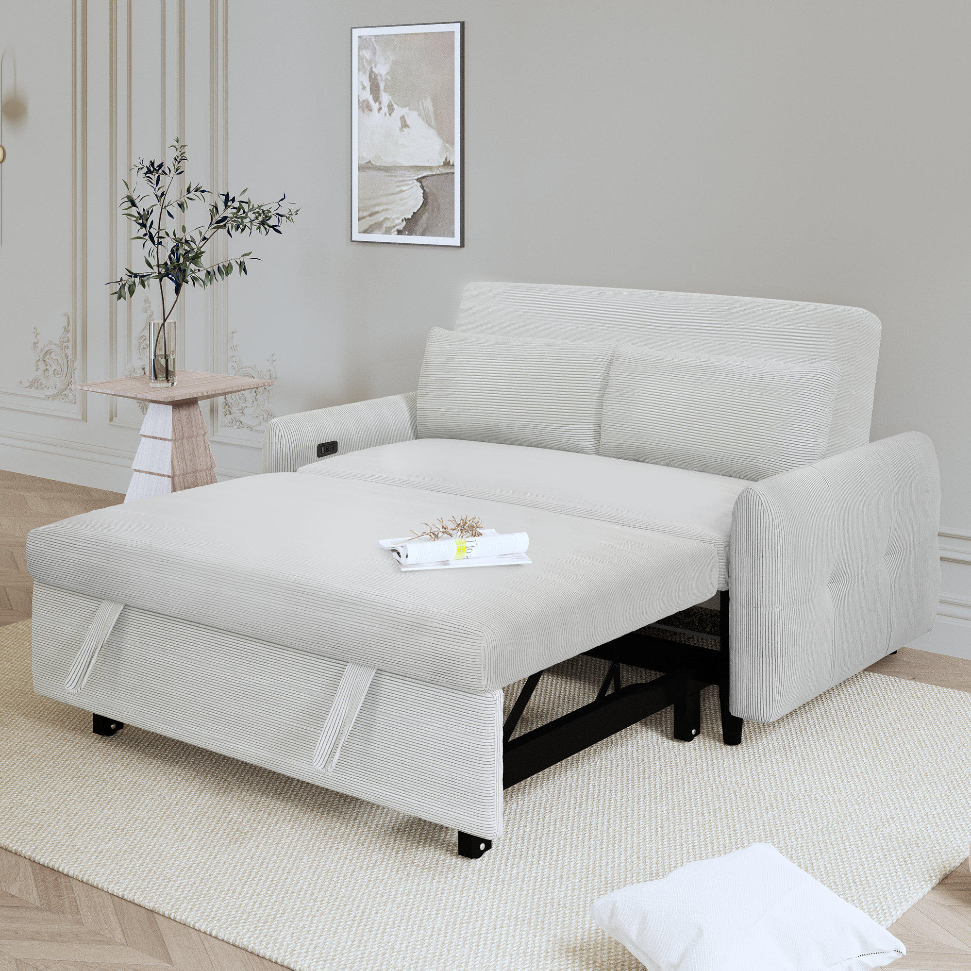 Latitude Run® Velko 56.23'' Square Arms Loveseat | Wayfair