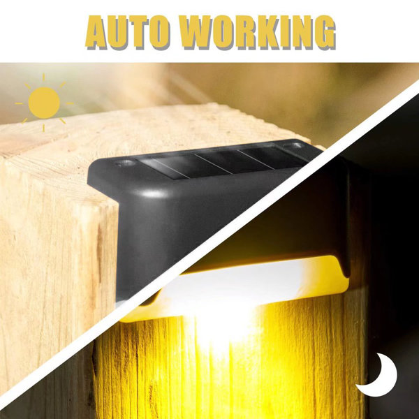 Aptoco Solar Powered Integrated LED Deck Light Pack Outdoor Waterproof ...