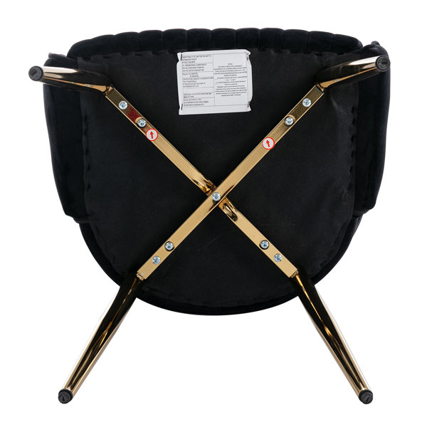 Everly Quinn Velvet Solid Back Arm Chair & Reviews | Wayfair