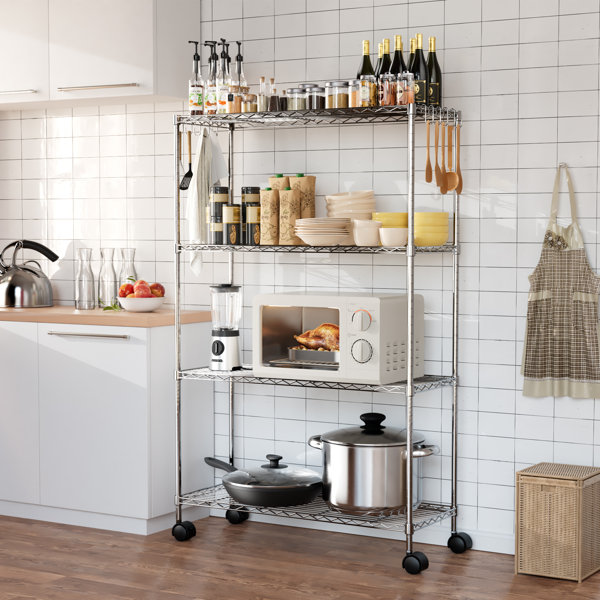 Rebrilliant Niclas 35.4'' W Steel Height -Adjustable Shelving Unit with ...