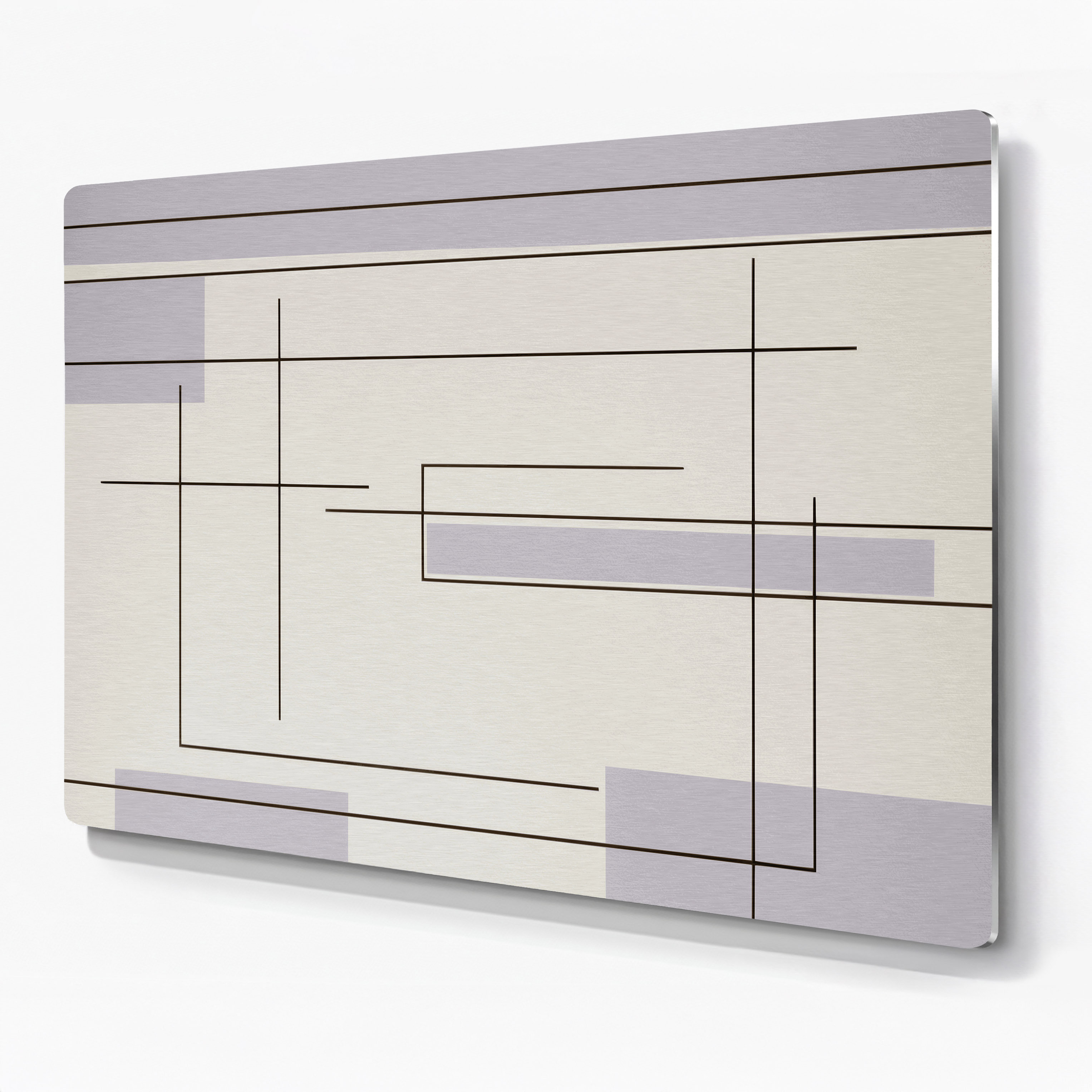 Hokku Designs Minimalism 42 Gray Metal Wall Art | Wayfair