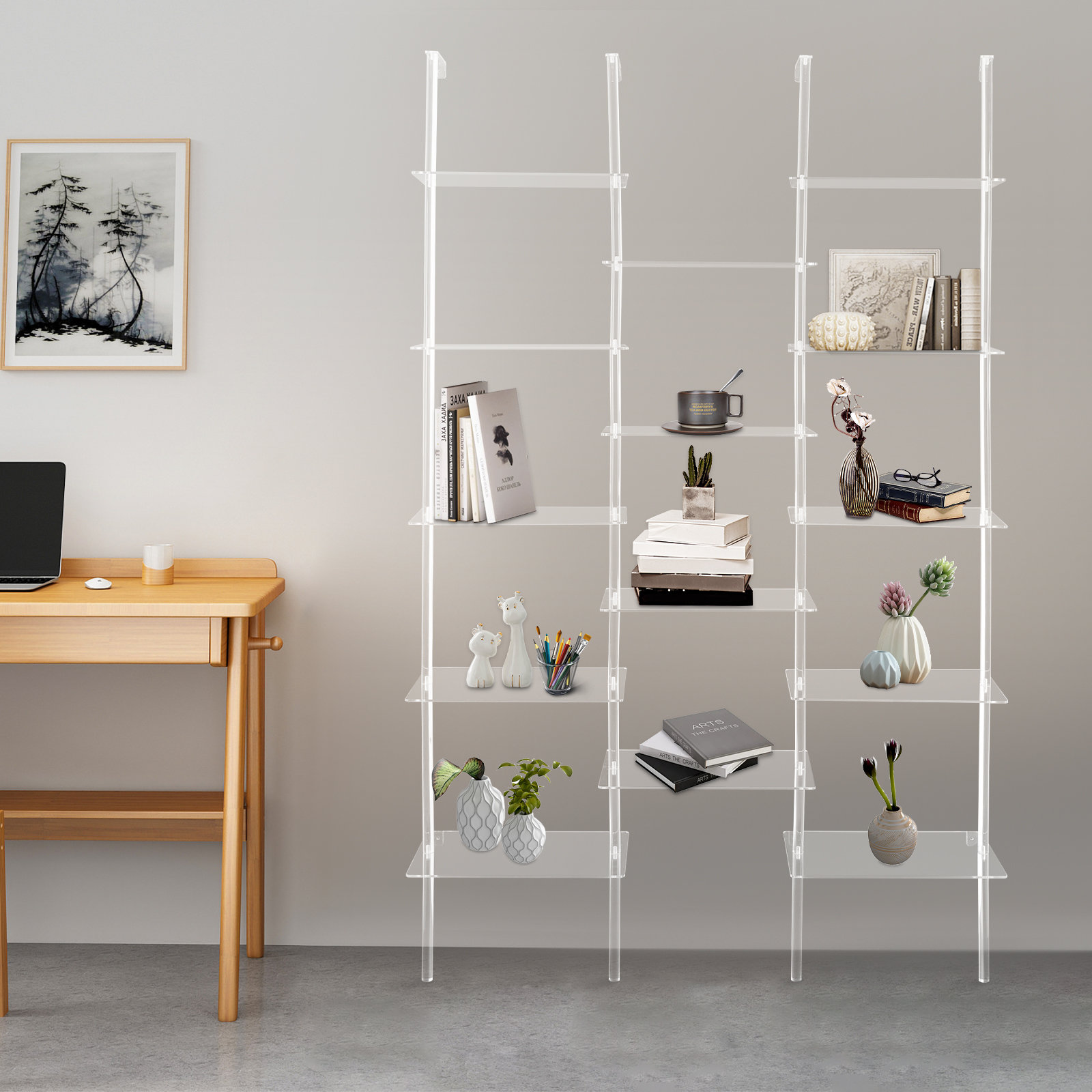 Mercer41 Acrylic Bookcase Clear Bookshelf - Wayfair Canada