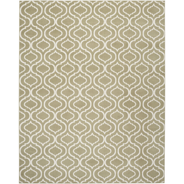 Winston Porter Kimberl Performance Green Rug & Reviews | Wayfair