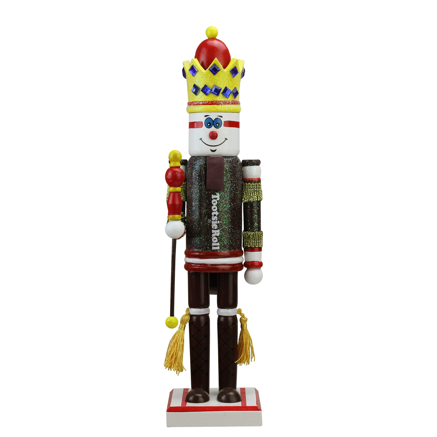The Holiday Aisle® 14" Tootsie Roll Wooden Christmas Nutcracker Figure ...
