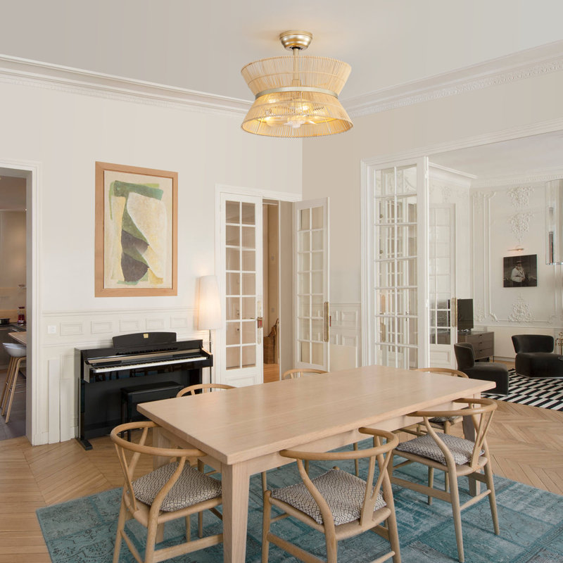 Bay Isle Home™ Modern Rattan Ceiling Fan With Remote Control & Reviews ...