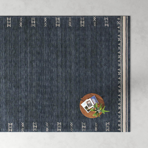 AllModern Santiago Handmade Wool Charcoal Rug & Reviews | Wayfair