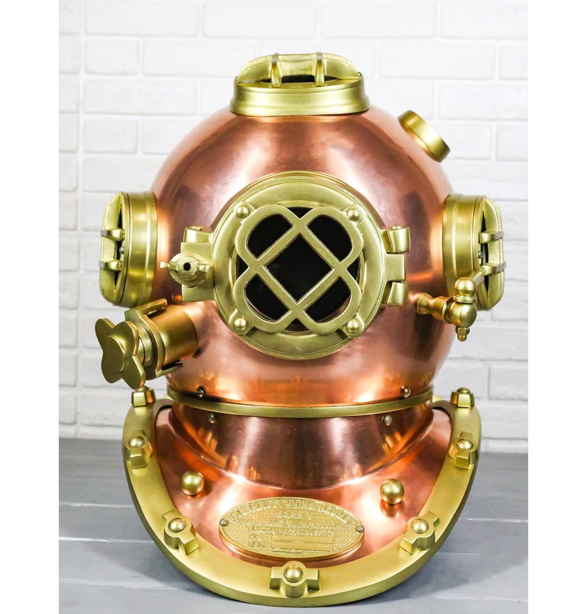 Rosecliff Heights Large Nautical Steampunk Diving Helmet Navy Diver ...