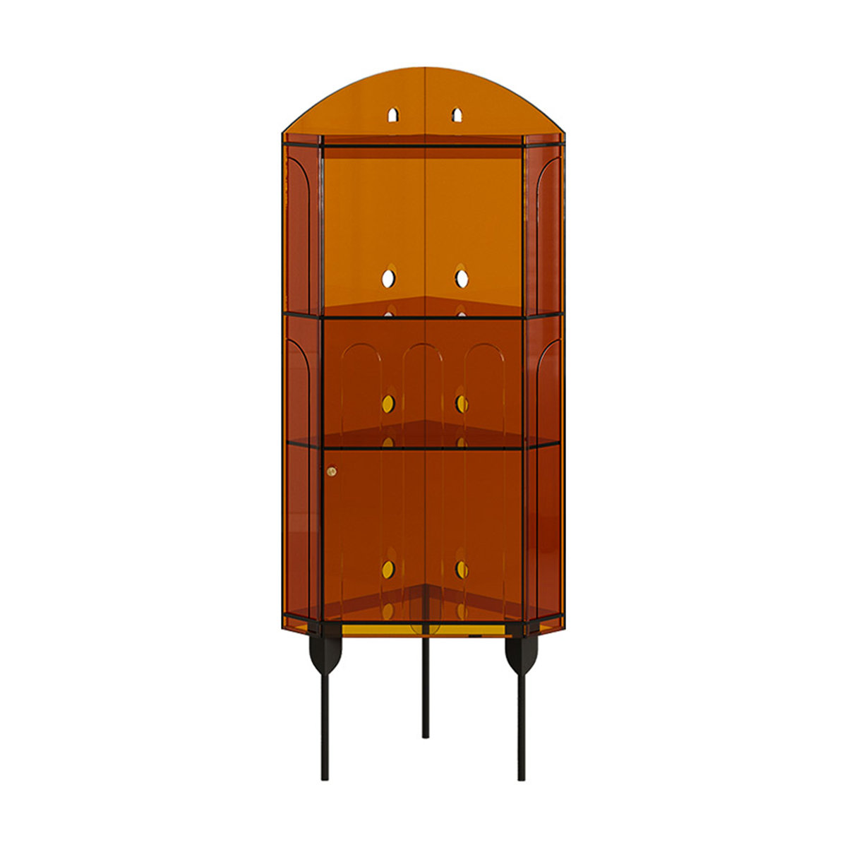 Hokku Designs 61.50"H Amber Acrylic Corner Cabinet | Wayfair