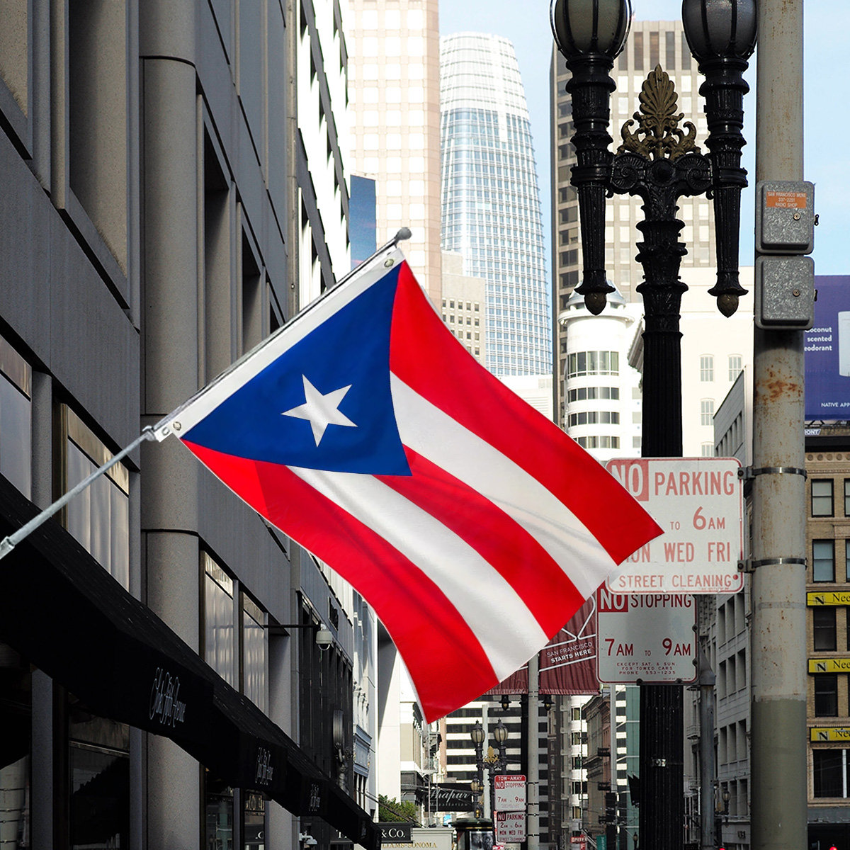 Hokku Designs Kitiara Pr Puerto Rico Flag 3X5ft 35.43X59.06Inch Hanging ...