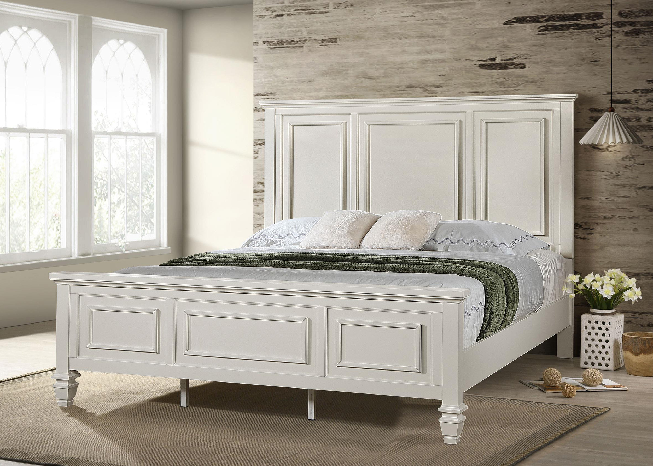 Canora Grey Beach 63-inch Panel Bed Cream | Wayfair