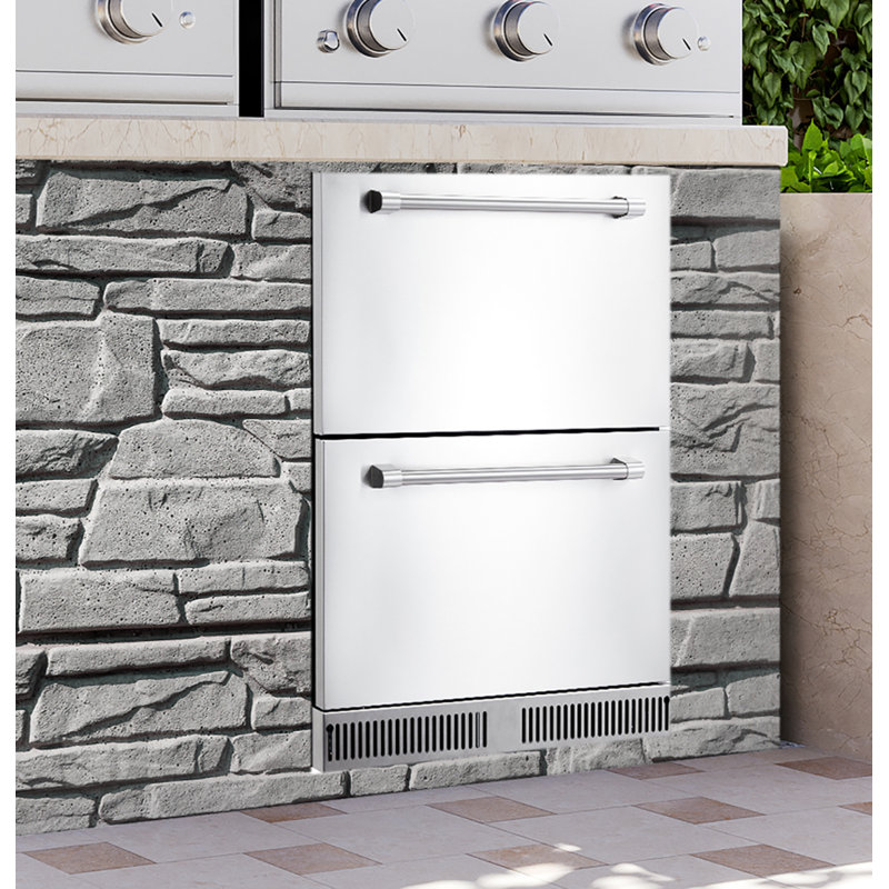 Espiron Optimum 24 Inch Outdoor Drawer Fridge, Counter Double Drawer ...