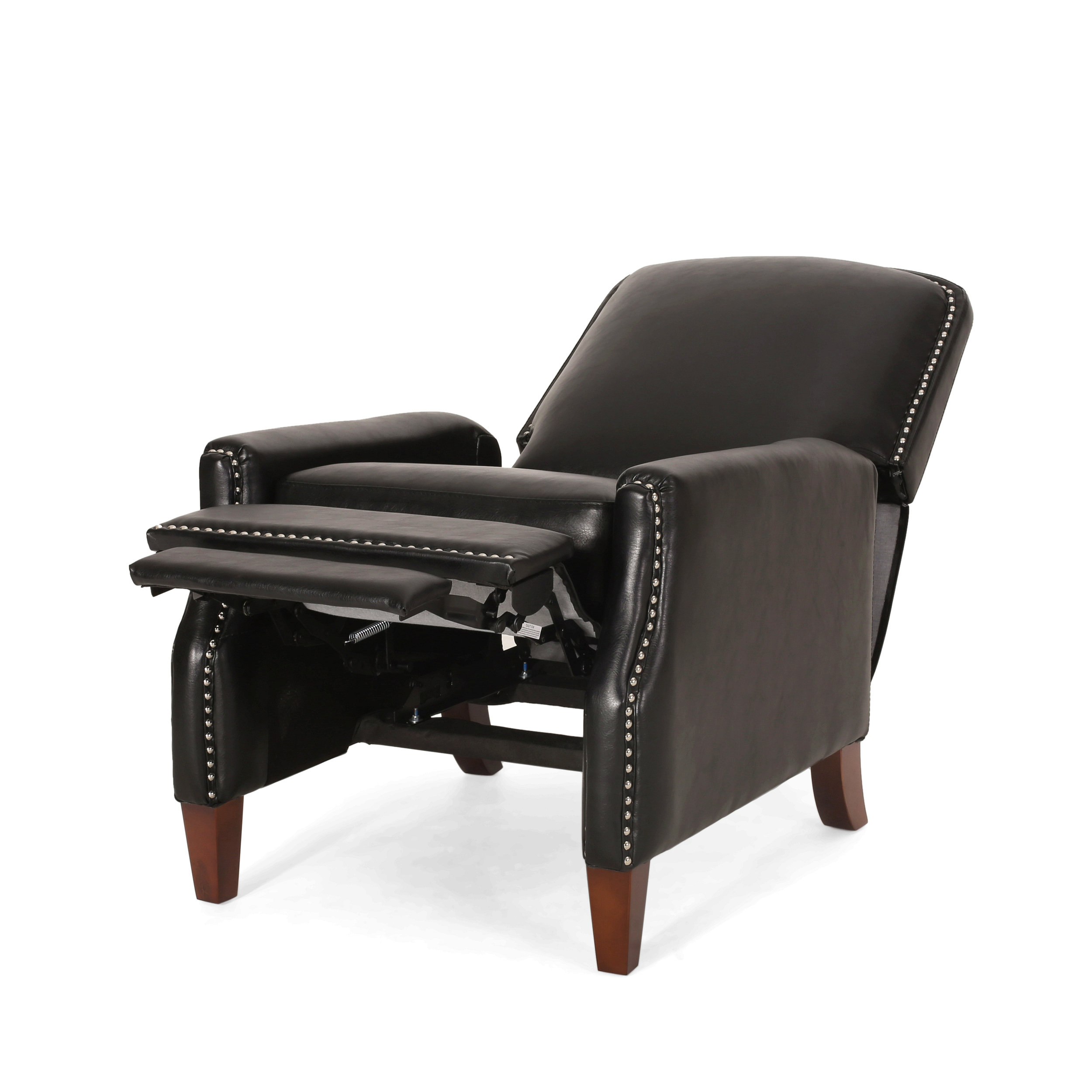 Winston Porter Pu Leather Recliner Chair With Rivets | Wayfair