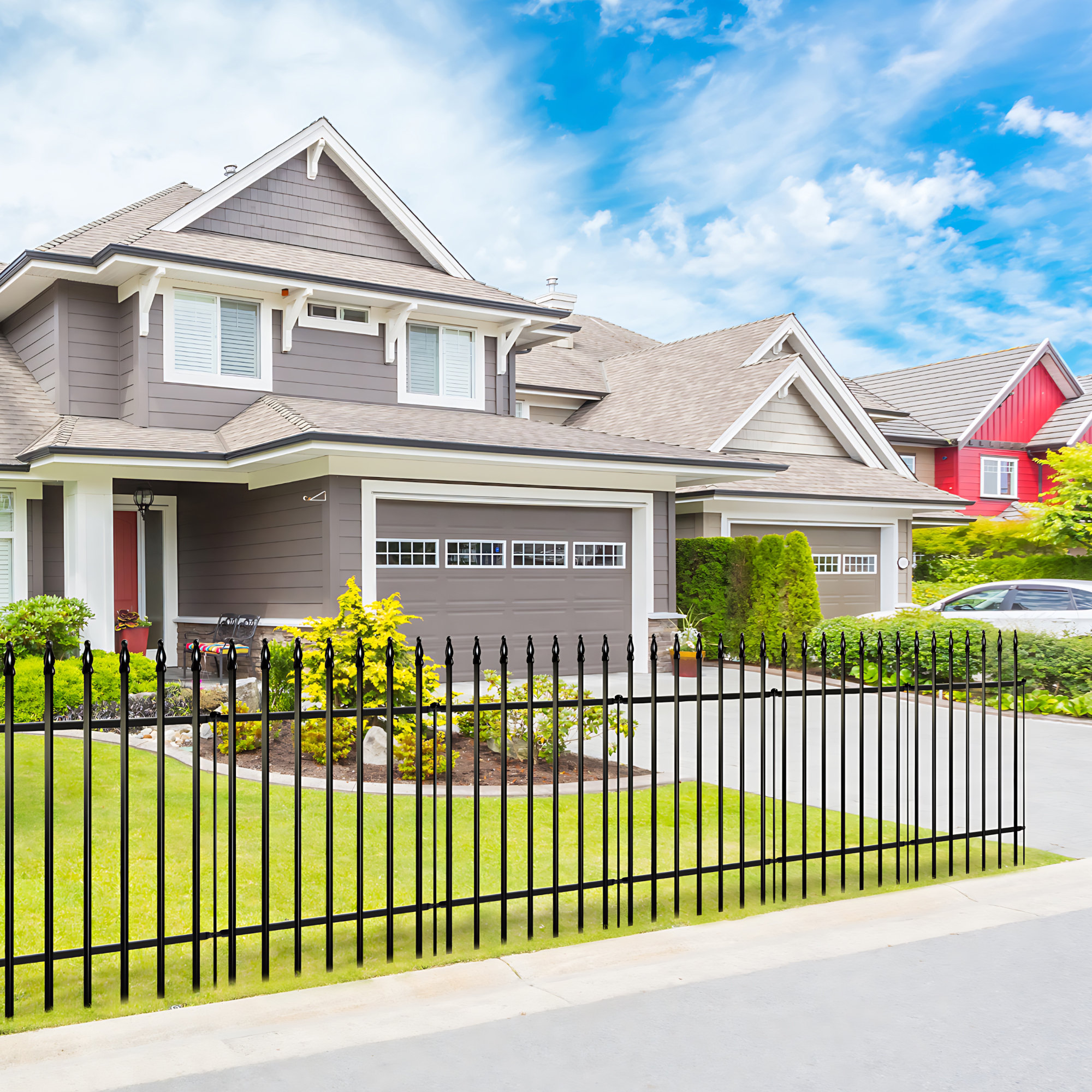 thealyn Garden Decorative Metal Fence Panels Outdoor Picket Design Anti ...