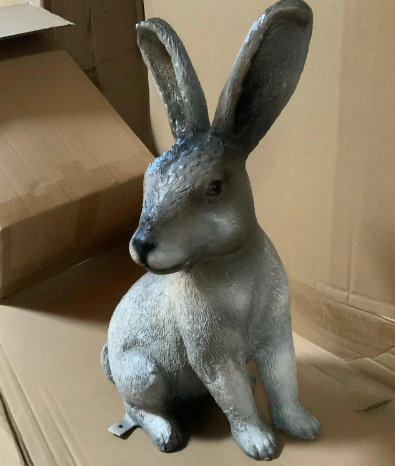 Rosalind Wheeler Rabbit Life Size Statue | Wayfair