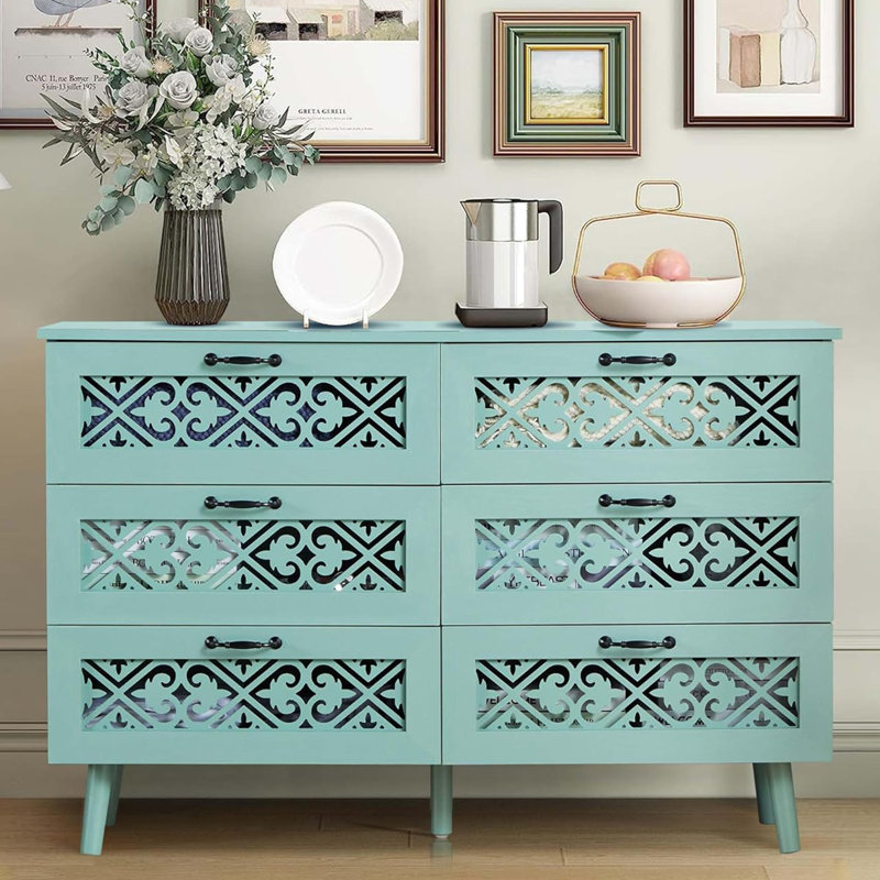 Red Barrel Studio® Demeko 6 Drawer 47.25" W Dresser | Wayfair