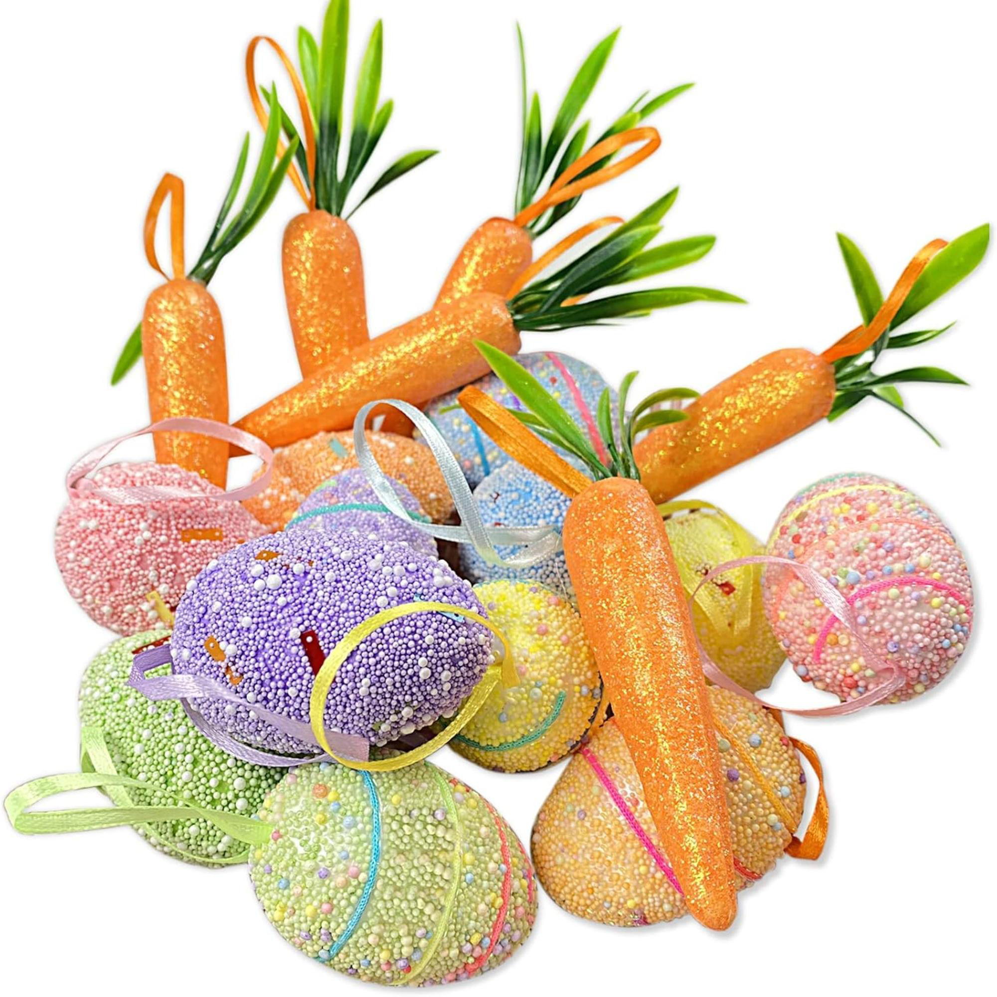 The Holiday Aisle® Easter Egg Ornaments And Carrot Hanging Ornaments ...