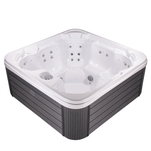 Bueno Spa Vacation 240 Volt 44 - Jet Square Acrylic Hot Tub With Arctic ...