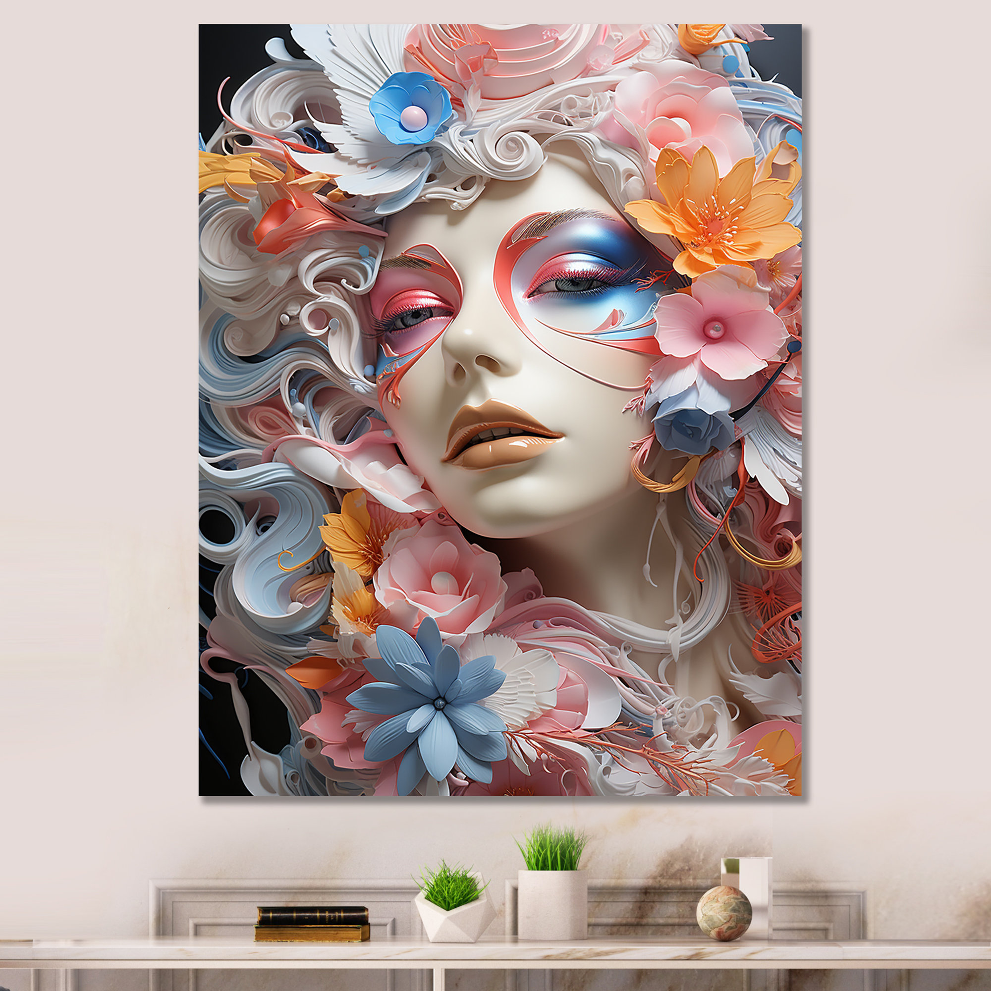 House of Hampton Mystic Desires Surreal Woman Portrait I - Surrealism ...