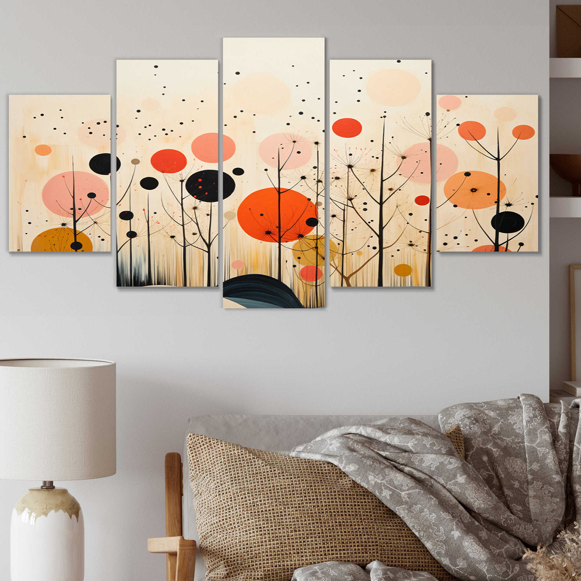Ophelia & Co. Colorful Mid Century Minimalist Oasis VII - Abstract ...