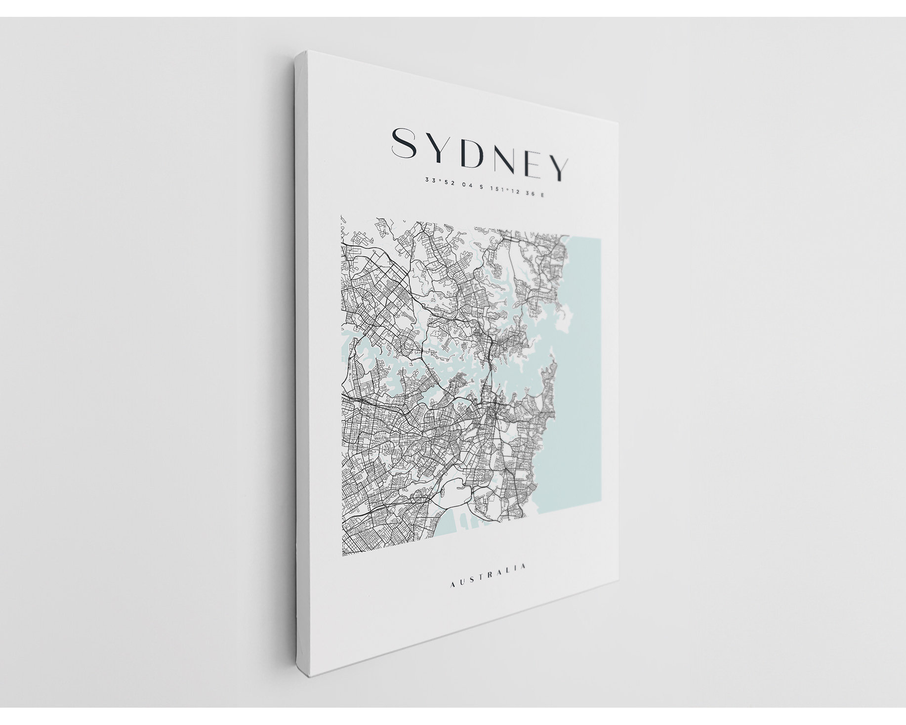 Trinx Sydney Map Print Australia Canvas Print | Wayfair