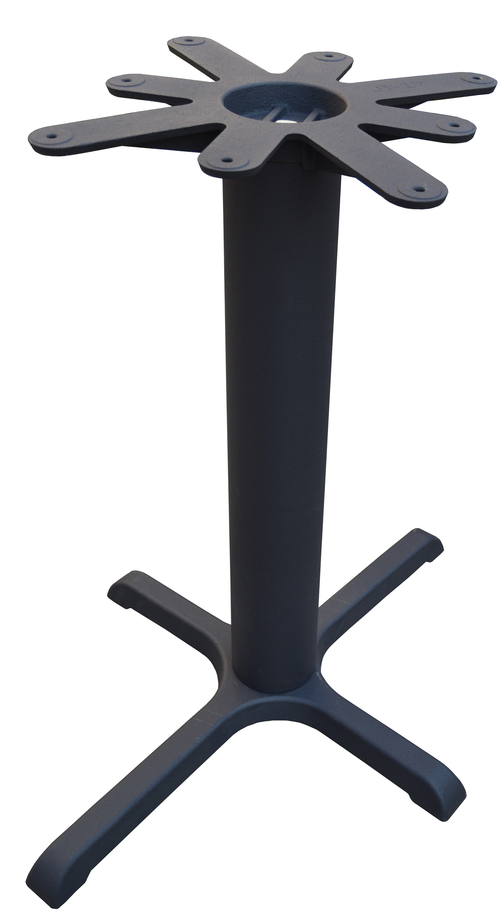 JI Bases 22" x 30" Cast Iron Cross Base with 4" Dia. Column and 17" Top ...