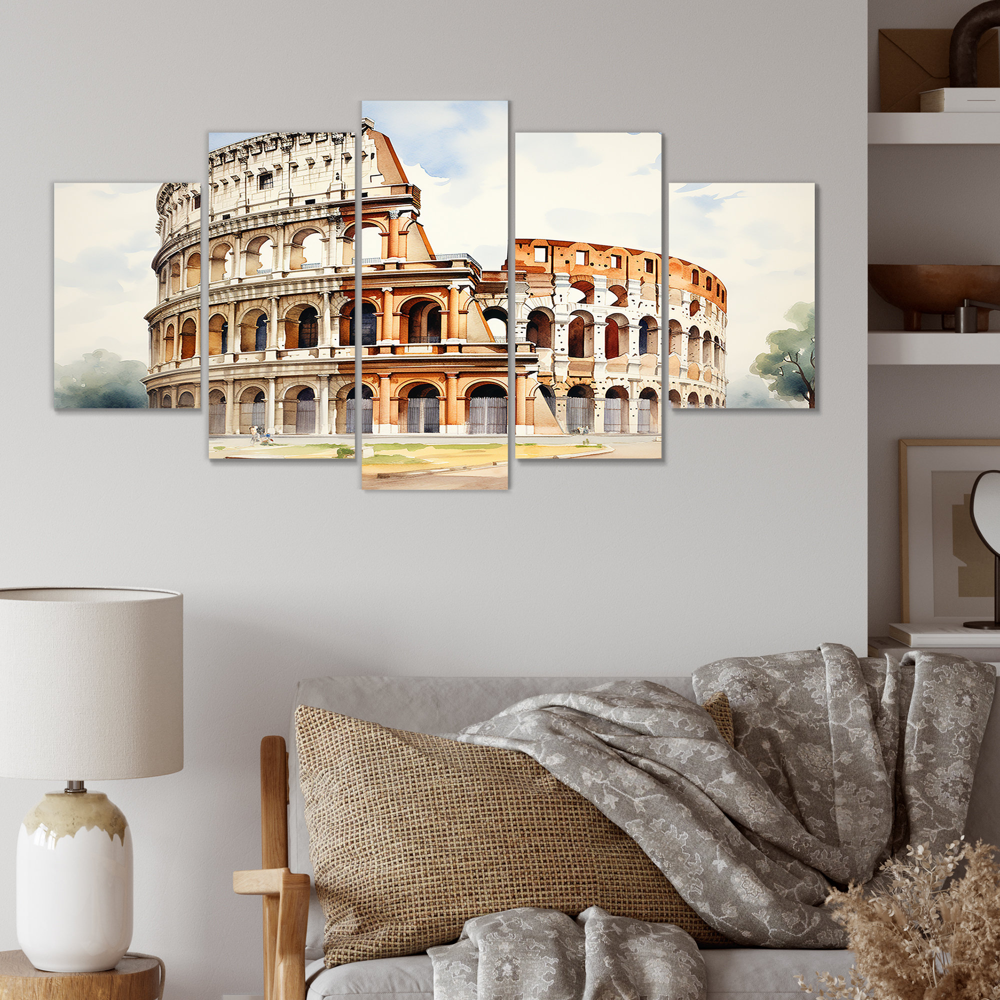 Lark Manor™ Italy Roman Colosseum I - Italy Multipanel Wall Art Decor ...
