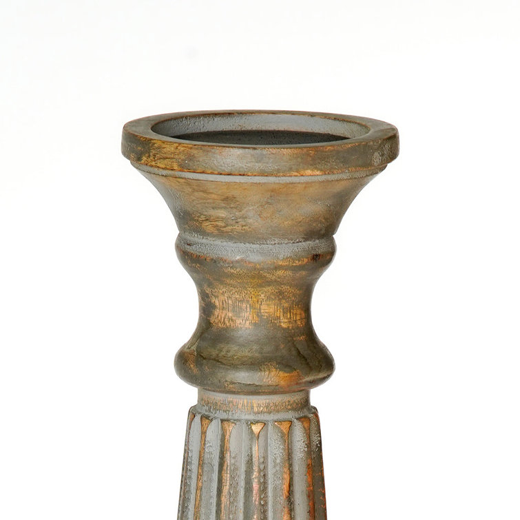 Ophelia & Co. 15'' H Wood Tabletop Pillar | Wayfair