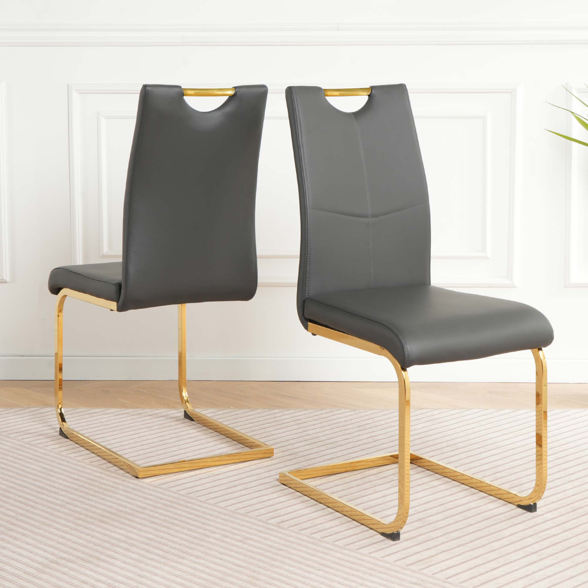Ivy Bronx Modern Dining Chair Living Room Chair Upholstered Chair,Metal ...