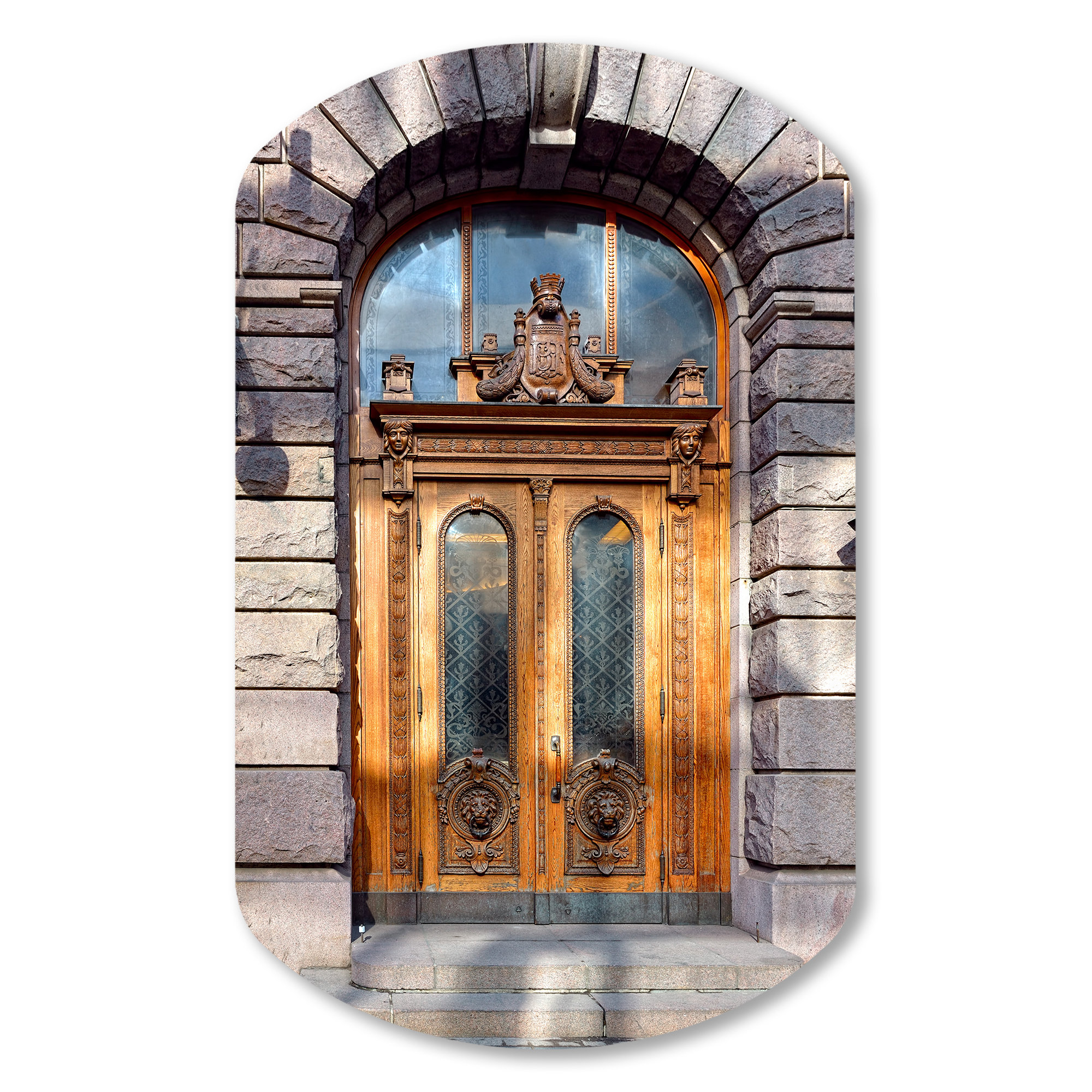 Bungalow Rose Antique Door with Lion Shaped Knockers in Helsinki ...