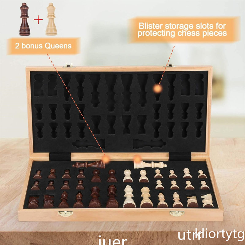MAKBEZ Wooden Folding Chess Set | Wayfair