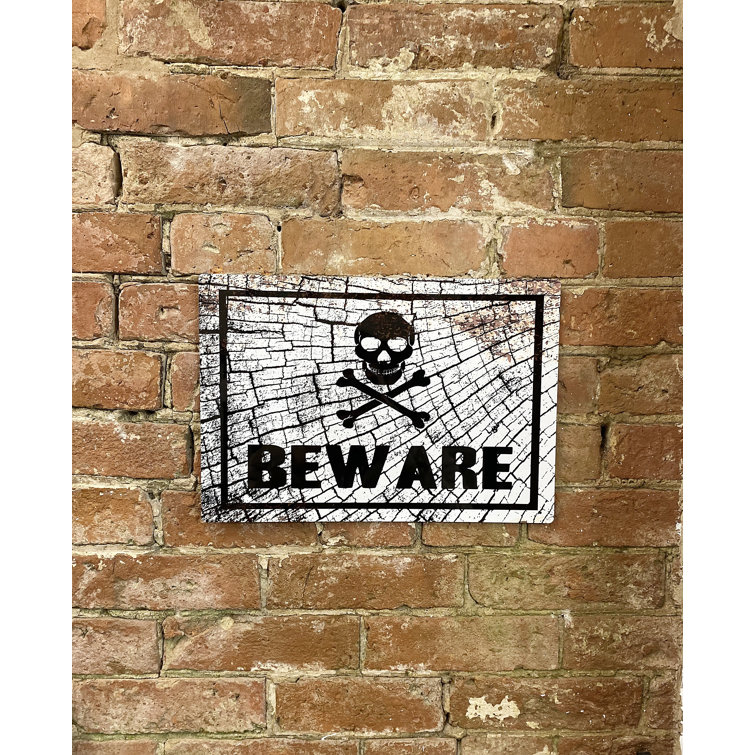 Maturi Woodrum Skull Beware Signs and Plaques | Wayfair.co.uk